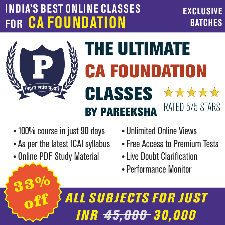 CA Foundation Online Classes by Pareeksha Commerce Academy