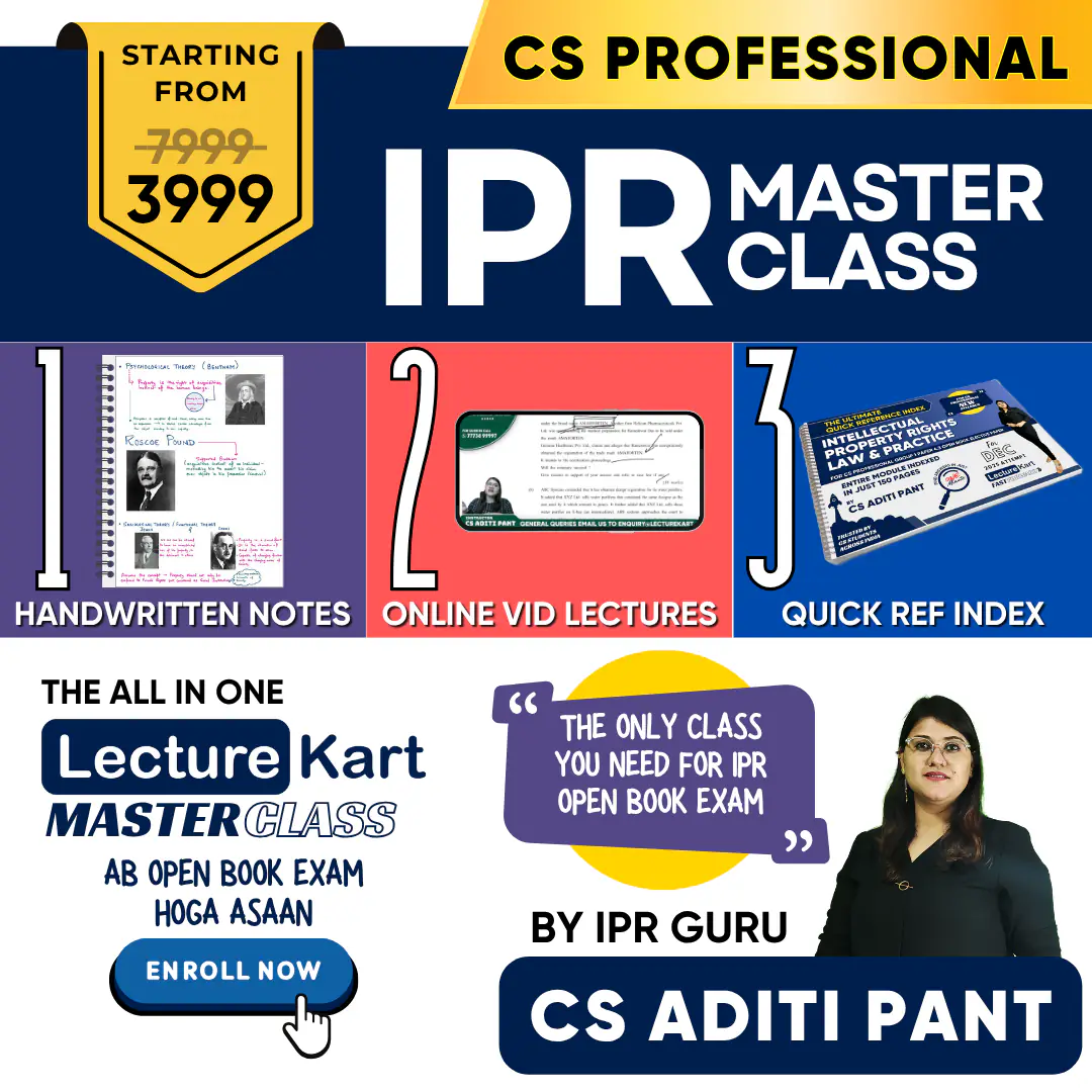 IPR Masterclass for ICSI CS Professional by CS Aditi Pant